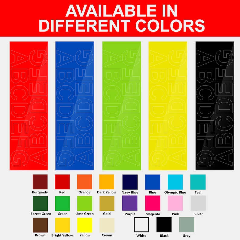 Vinyl Removable Letter Stickers Peel and Stick Alphabet - Etsy