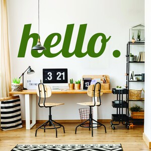 Hello Vinyl Sticker - Welcome Front Wall Text Art Decal - Door Decor ...