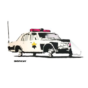 Police Car Wall Vinyl Sticker - Officer Art Mural Decal Label ...