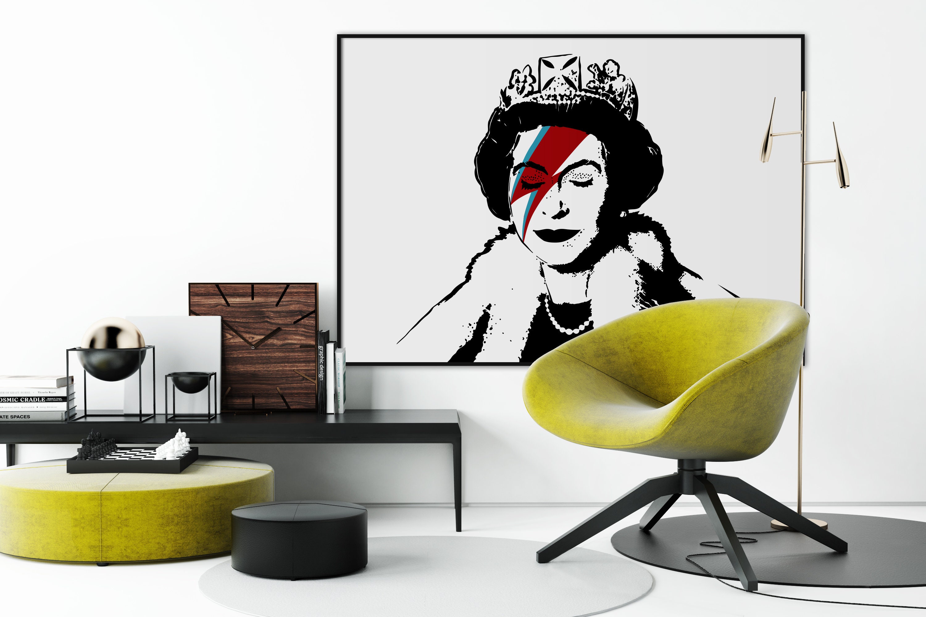 Banksy Queen Street Art Graffiti Poster Elizabeth London Uk - Etsy México