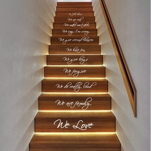 Stair Riser Step Quotes Vinyl Decals Art Sticker Set for - Etsy