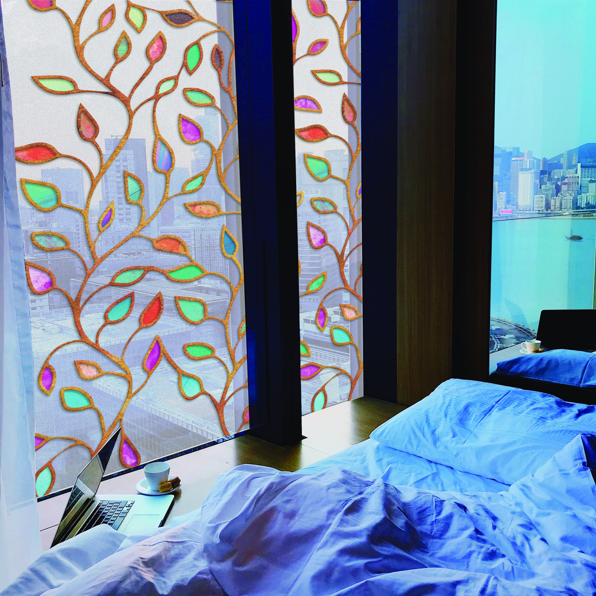 Leaf Window Privacy Glass Film Frosted Etched Decorative - Etsy