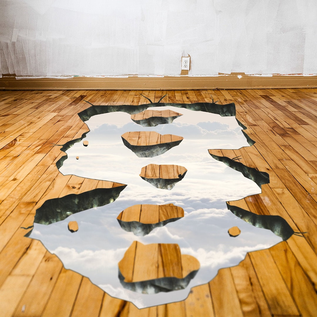 3d Space Bridge Floor Vinyl Decal - Bathroom Living Room Flooring ...