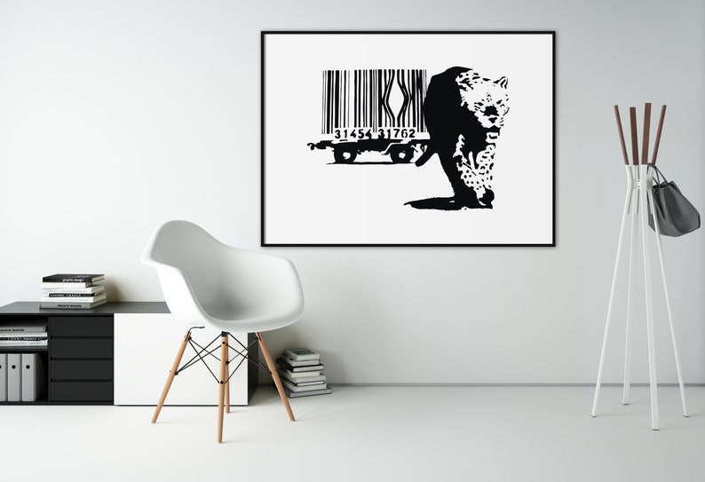 Banksy Leopard Barcode Graffiti Poster Art Street Grafitti | Etsy