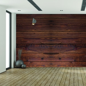 Wood Wall Wallpaper Sticker - Peel and Stick Wooden Vinyl Decal for ...