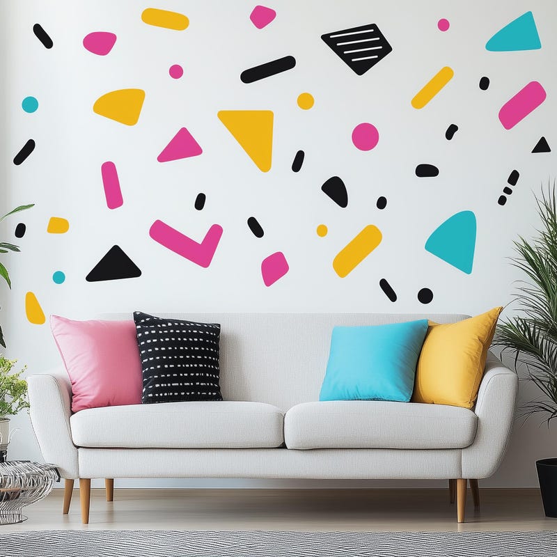 Geometric Wall Decal - Etsy