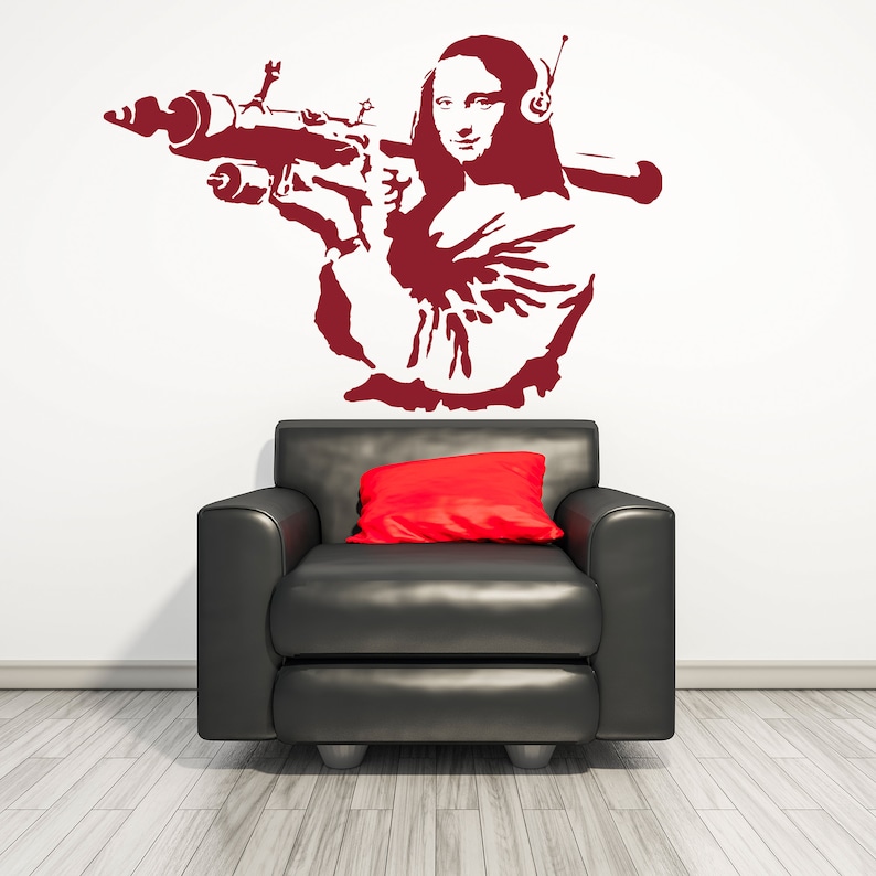 Banksy Mona Lisa Wall Sticker Laptop Car Tablet Da Vinci - Etsy