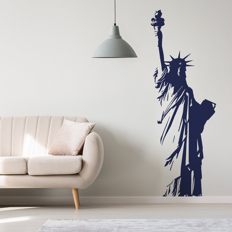 Statue of Liberty Sticker - NY Usa Lady Art Decal - New York American ...