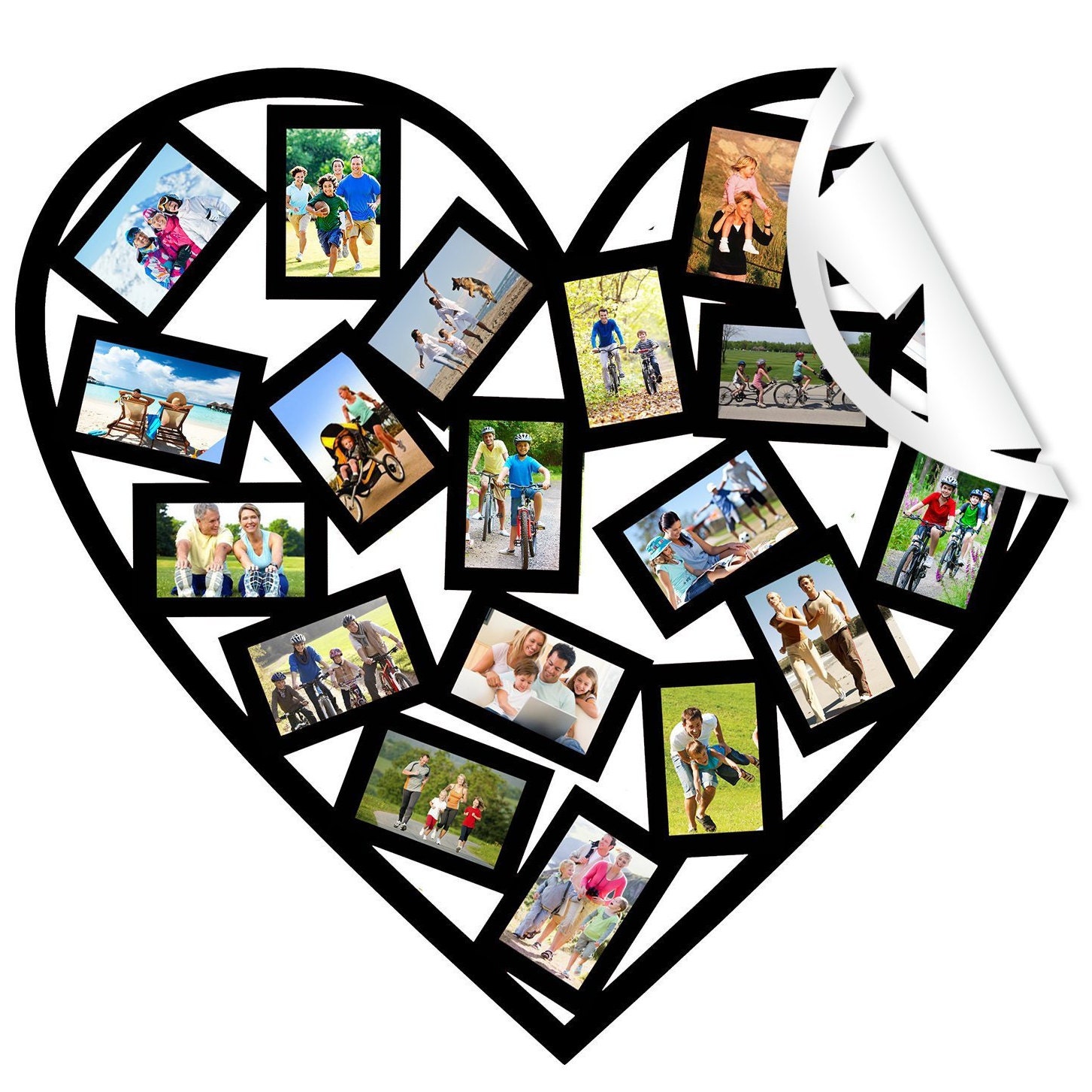 Picture Frame Wall Sticker - Photo Frames Vinyl Decal - Polaroid Family ...