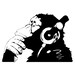 Banksy Thinking Monkey Wall Sticker - Vinyl Art Print Dj Waterproof ...