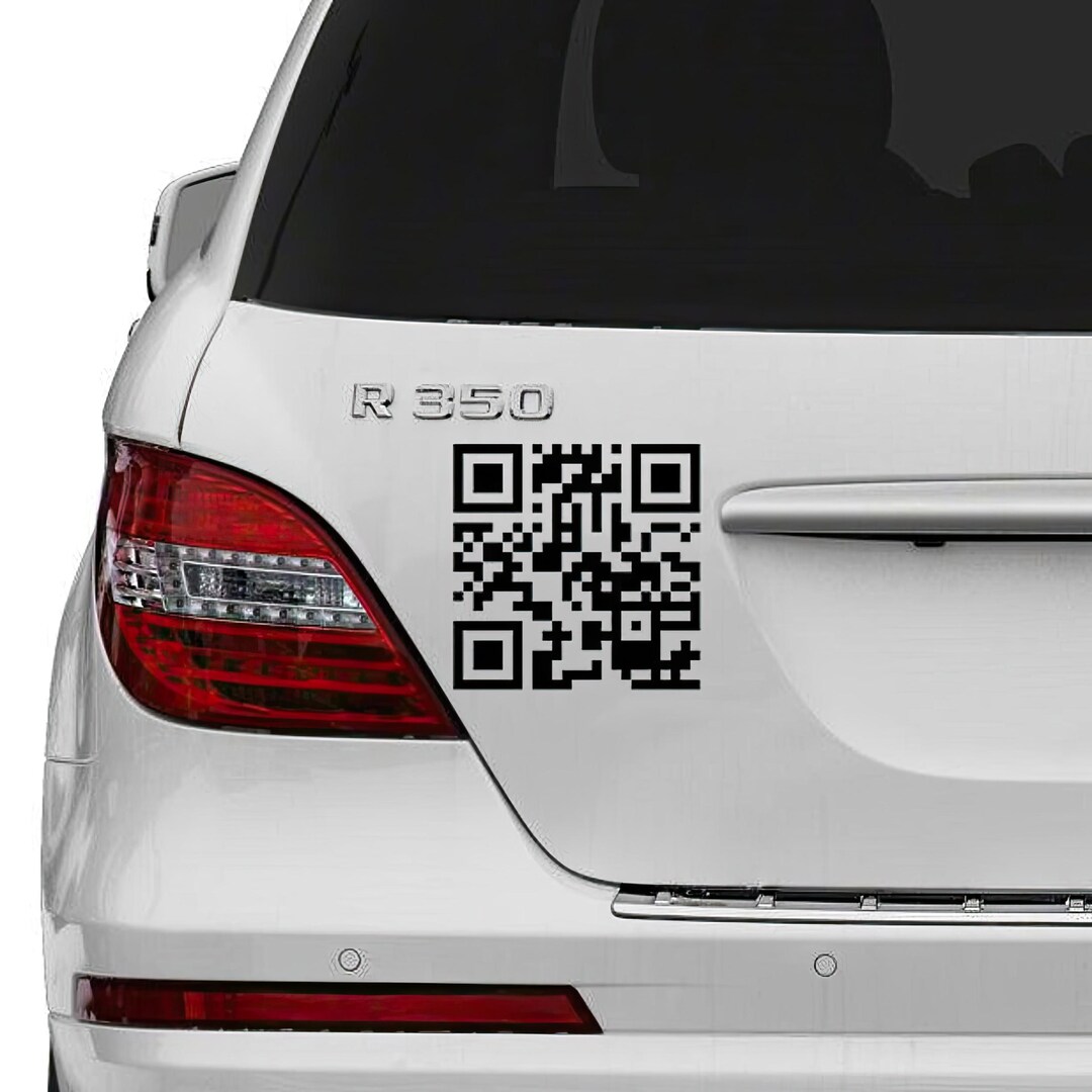 Custom Qr Code Sticker - Personalized Design Scan Wall Business Vinyl ...