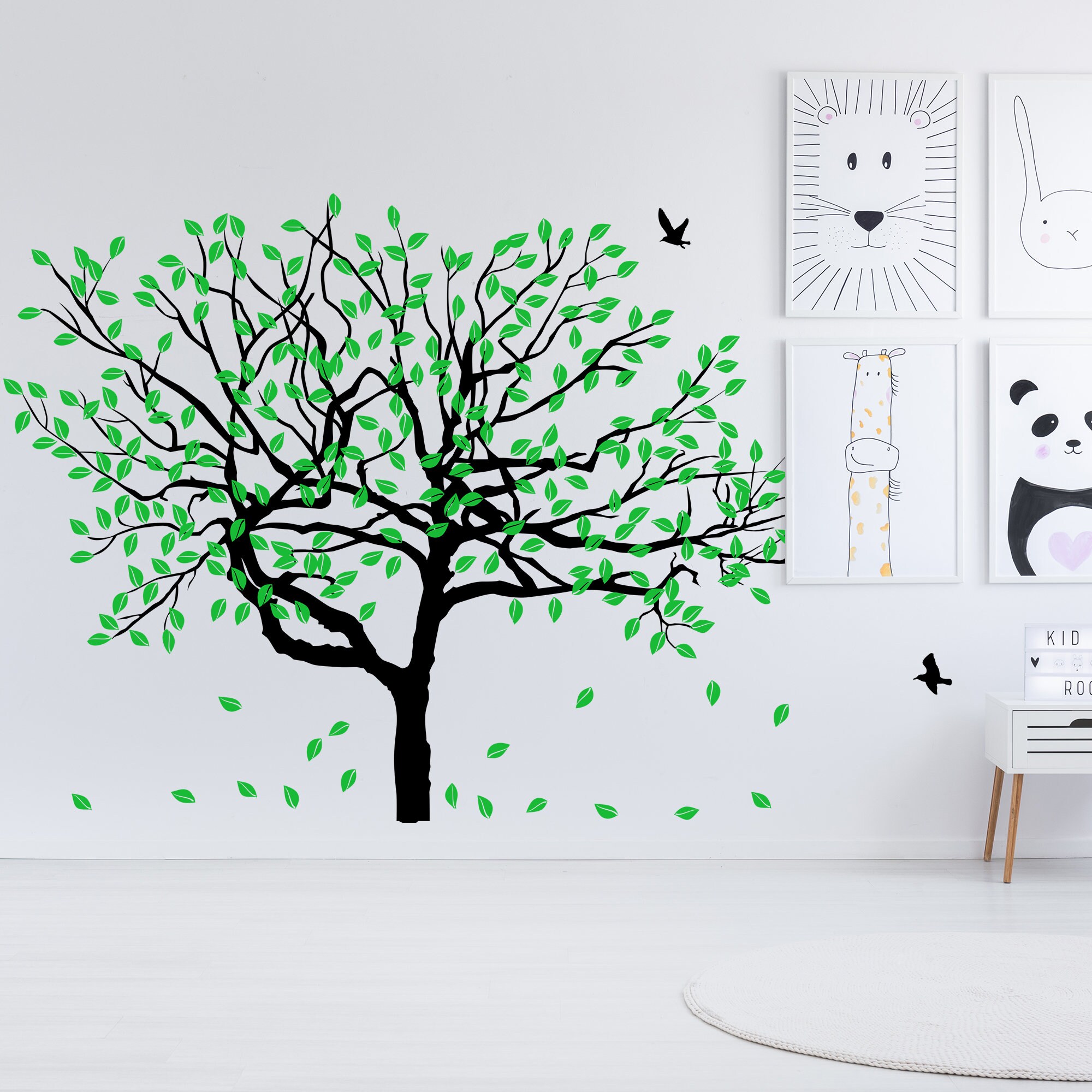 Tree Sticker Decal - Wall Birch Art Vinyl Nursery Stickers - Nature ...