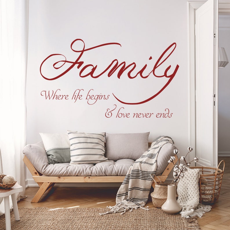 Family Quote Wall Sticker Love Sign Decor Vinyl Decal Room - Etsy