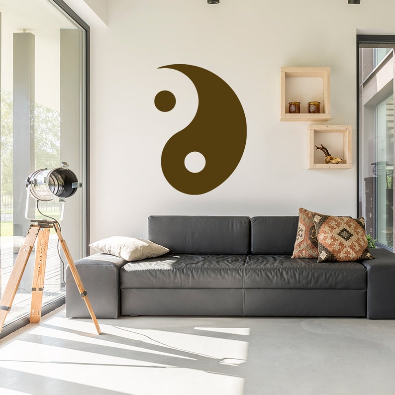 Yang Yin Wall Sticker Vinyl Decal Yoga Window Art Ying - Etsy España
