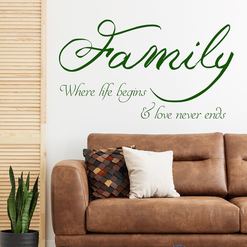 Family Quote Wall Sticker Love Sign Decor Vinyl Decal Room - Etsy