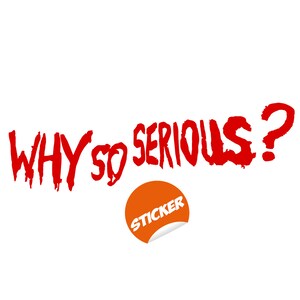 Why so Serious Joker Wall Vinyl Sticker House Funny Evil - Etsy UK