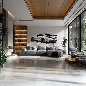 Realistic Racing Car Wall Sticker Decals - Sports Car Auto Decor Garage ...