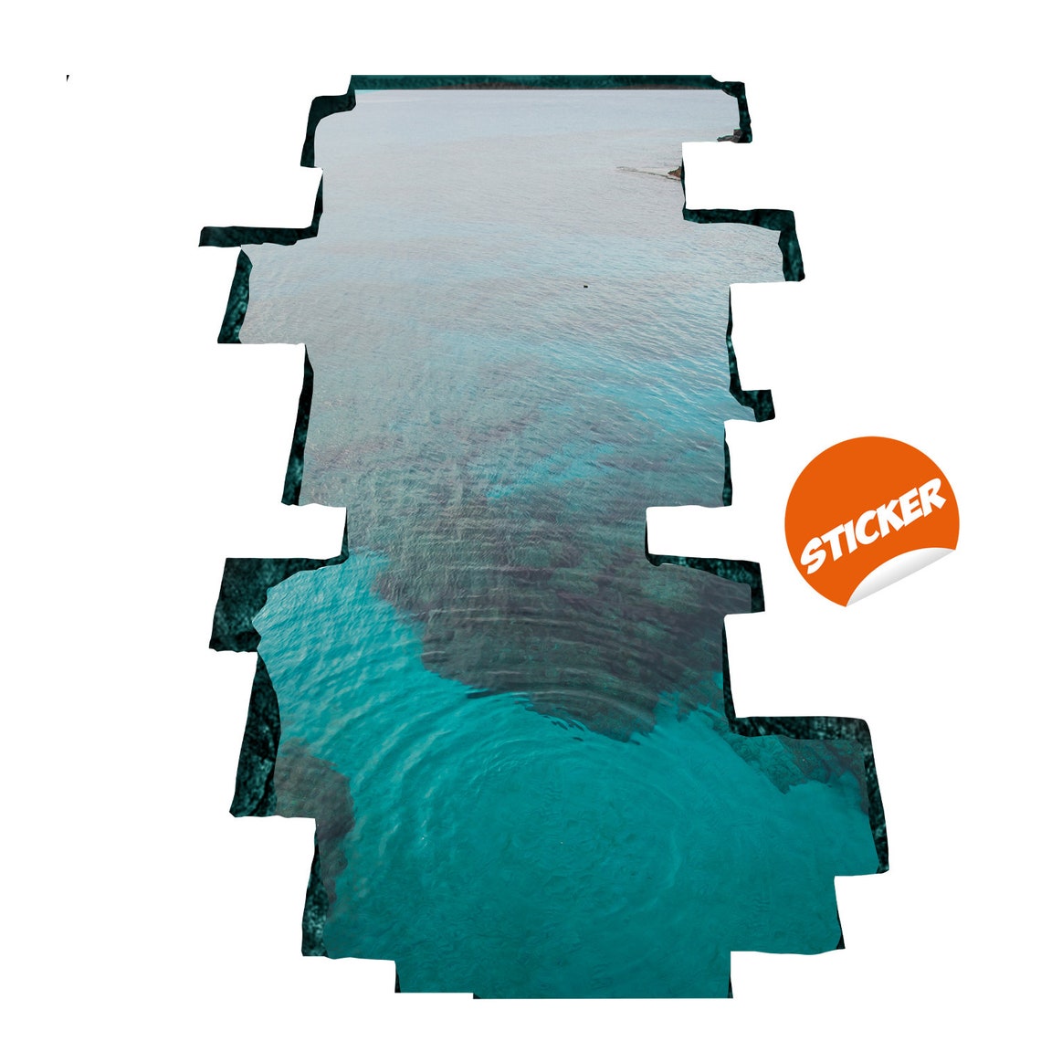 3d Floor Ocean Vinyl Sticker Porthole Effect Decor Art Decal | Etsy