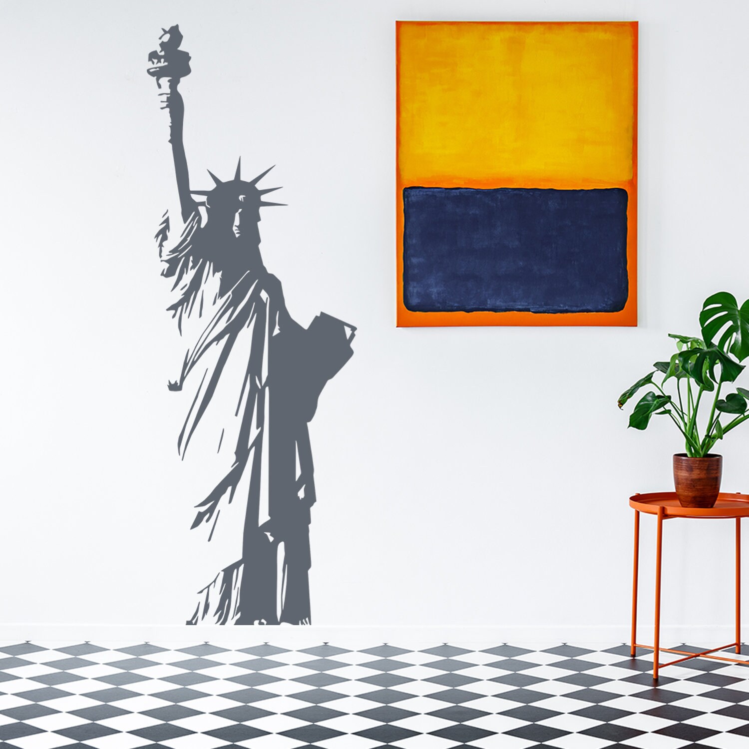 Statue of Liberty Sticker - NY Usa Lady Art Decal - New York American ...