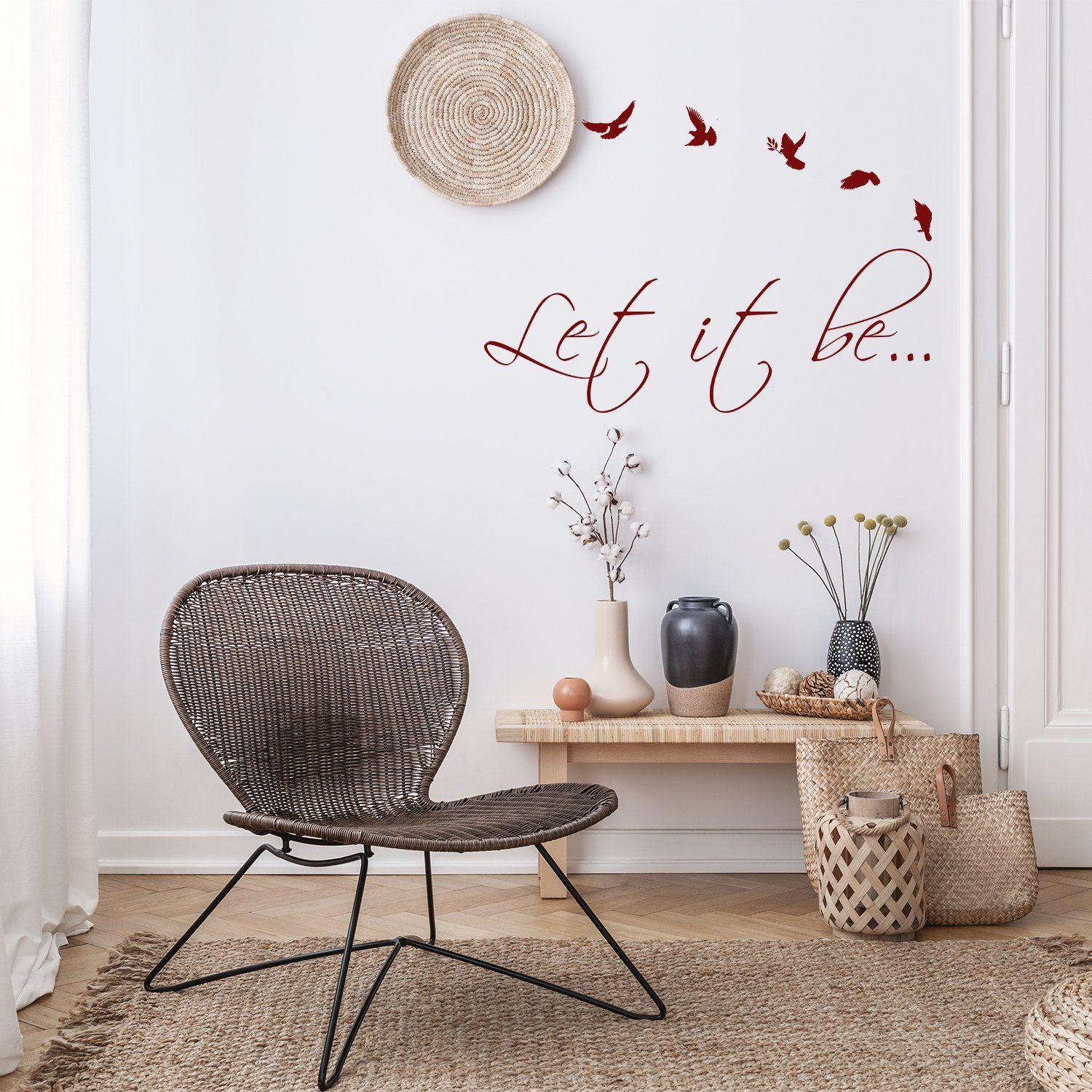 Let It Be Wall Sticker - Lets Go Love Vinyl Decal - Die Cut Art Quote ...
