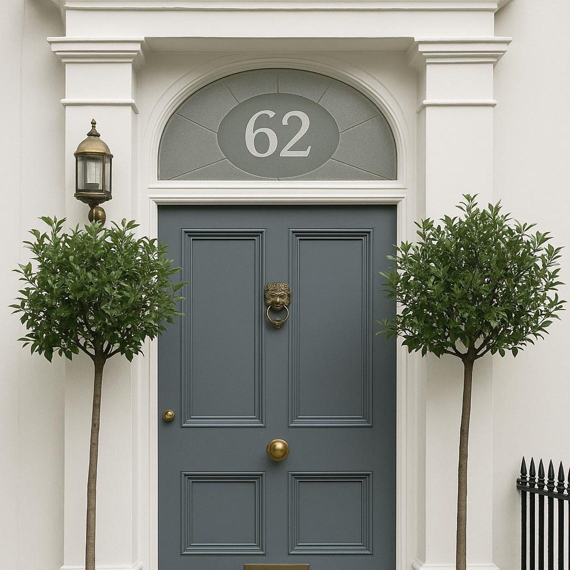 Frosted Fanlight Door Number Decal | Etched Glass House Number Sticker ...