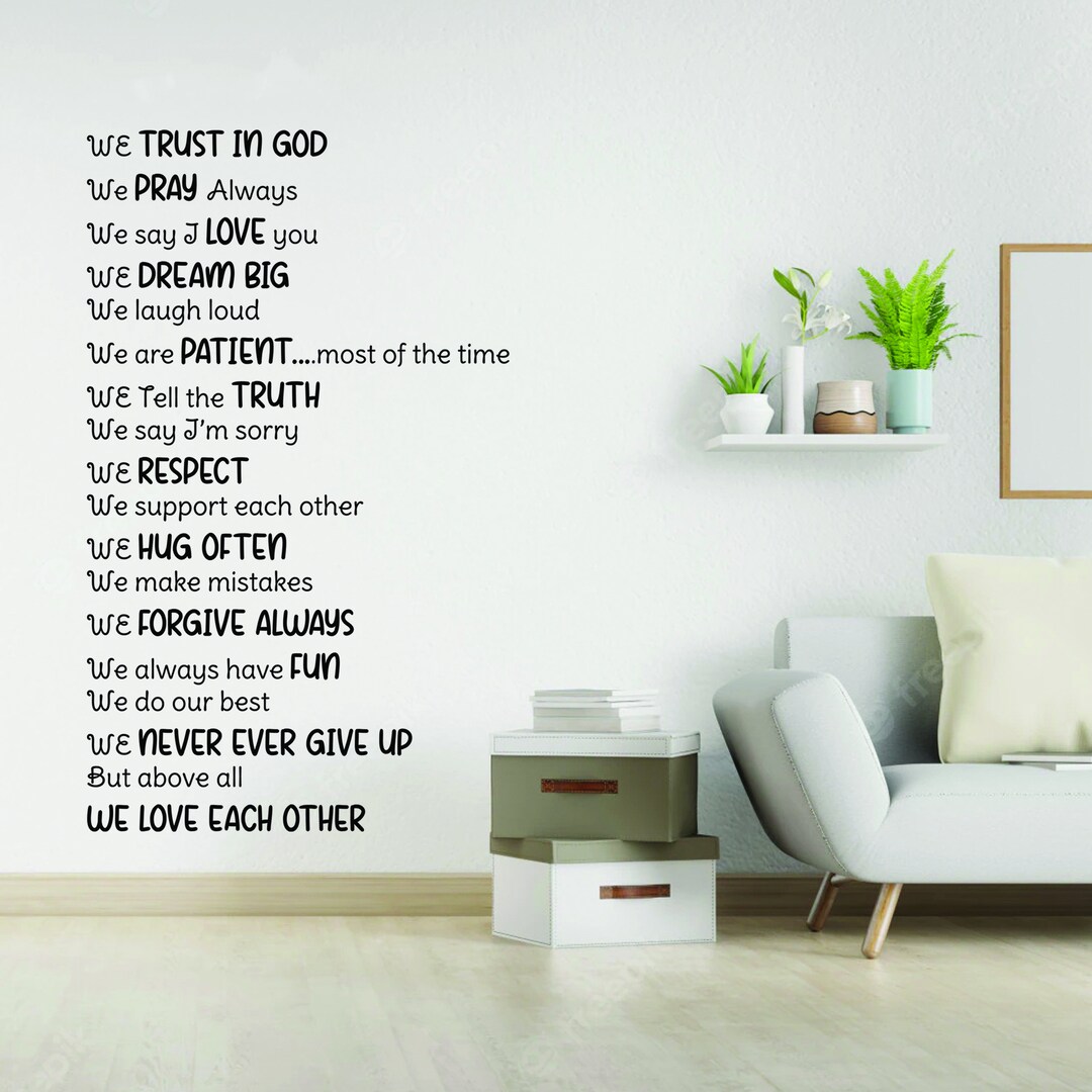 Christian Wall Vinyl Sticker - Inspirational Bible Religious Quote ...