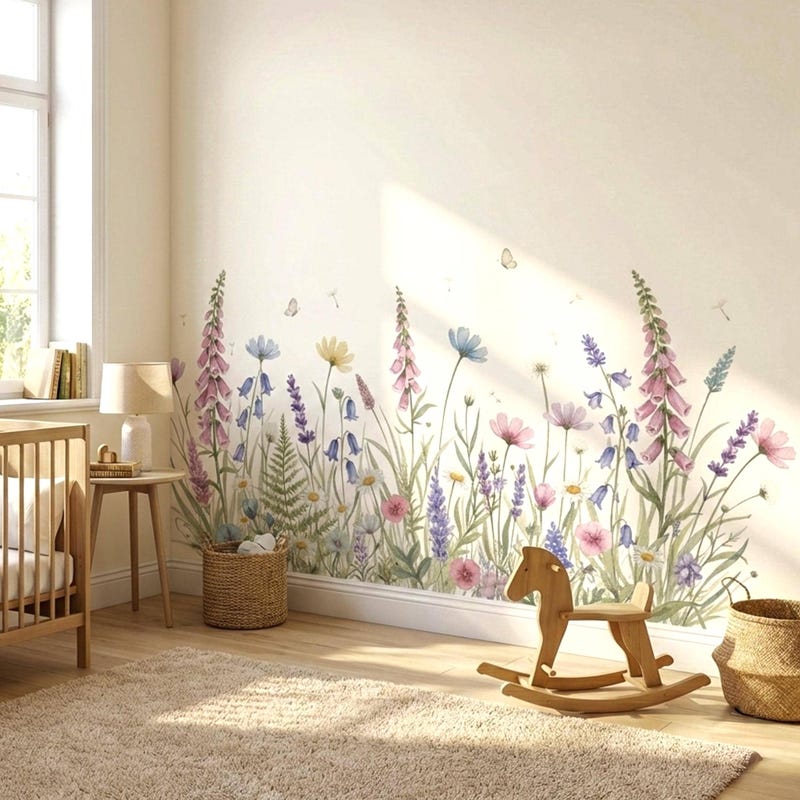 Wildflower Wall Decals - Etsy