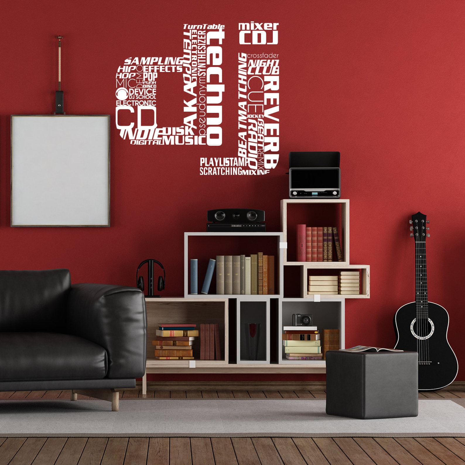 Dj Wall Art Music Sticker Usa Club Label Vinyl Funky Party | Etsy