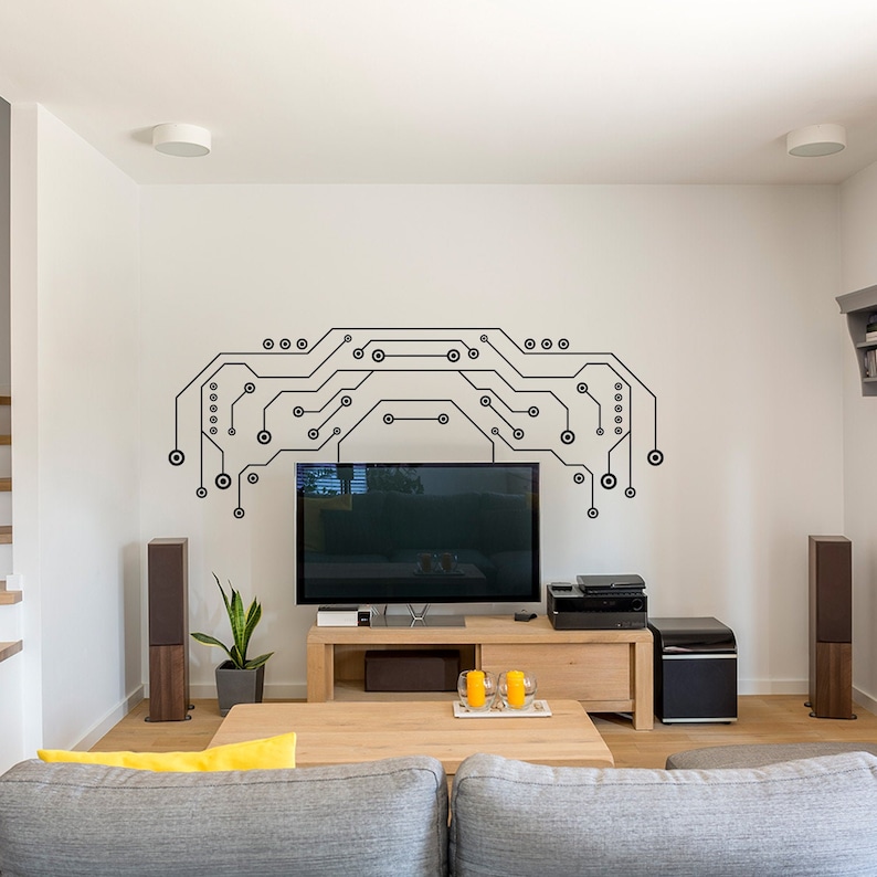 TV Wall Decor Art Vinyl Decals - Decorative Stickers for Living Room ...