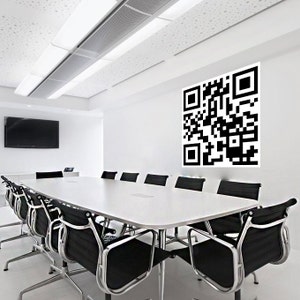 Custom Qr Code Sticker - Personalized Design Scan Wall Business Vinyl ...