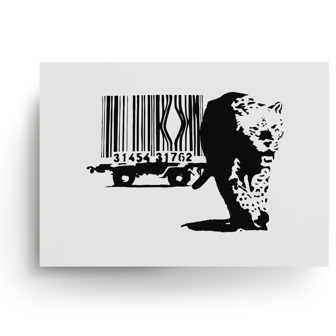 Banksy Leopard Barcode Graffiti Poster Art - Street Grafitti Wall ...