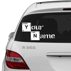 Custom Text Vinyl Sticker - Made Personalized Your Name Word Header ...