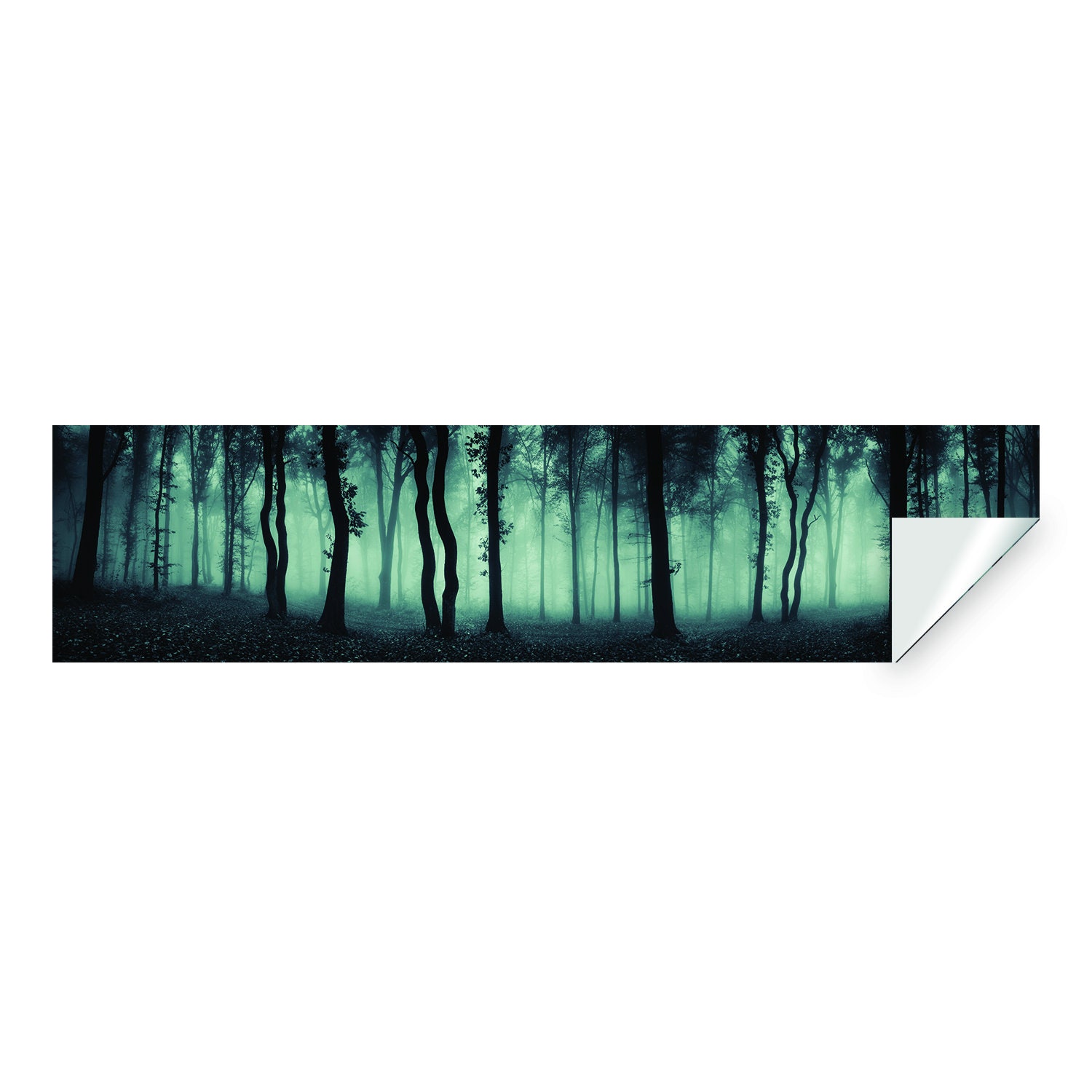 Foggy Forest Wallpaper Sticker Mural Night Tree Fog - Etsy