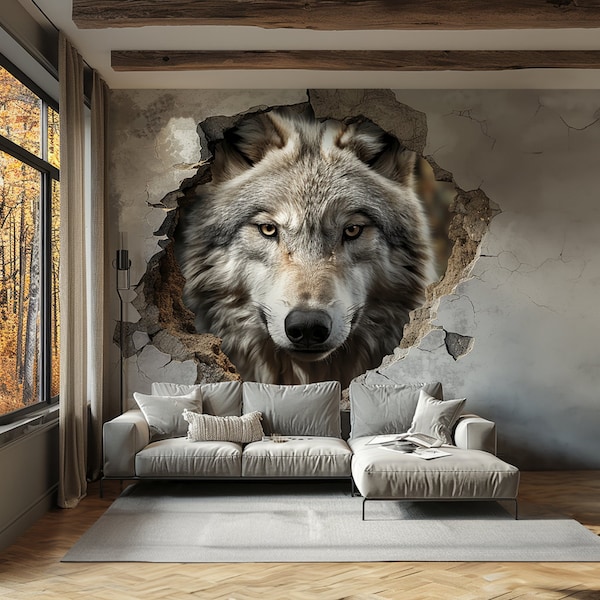 Wolf Wall Decal - Etsy
