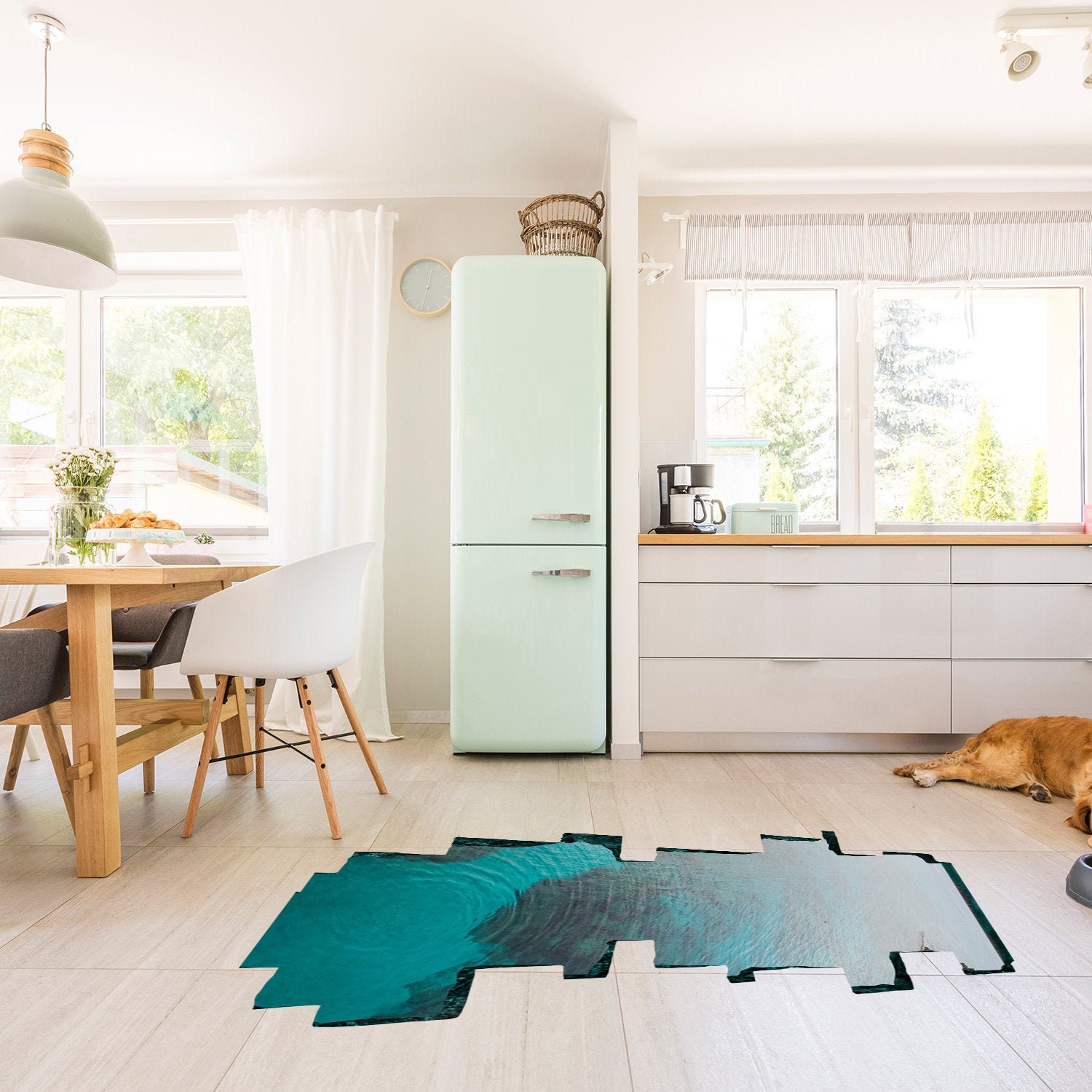 3d Floor Ocean Vinyl Sticker - Porthole Effect Decor Art Decal ...