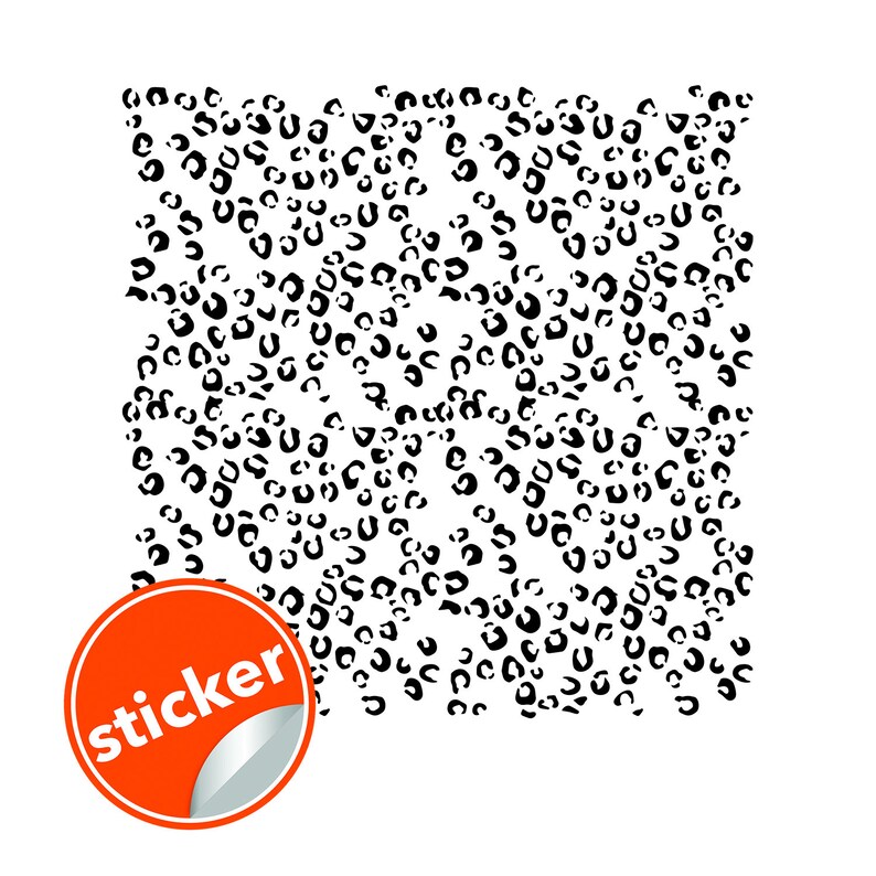 50x Leopard Animal Skin Sticker - Pack of Cheetah Skins Print Decal ...
