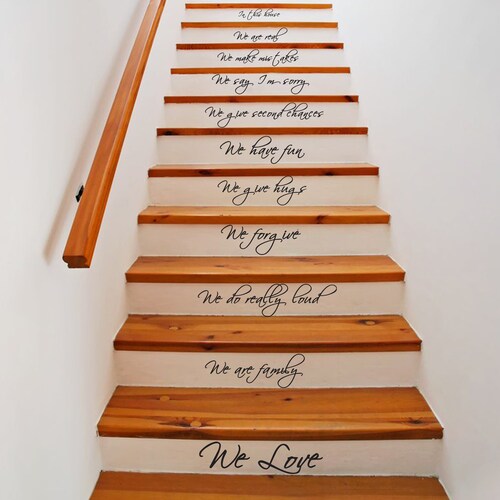 Stair Riser Step Quotes Vinyl Decals Home Staircase Stairway - Etsy