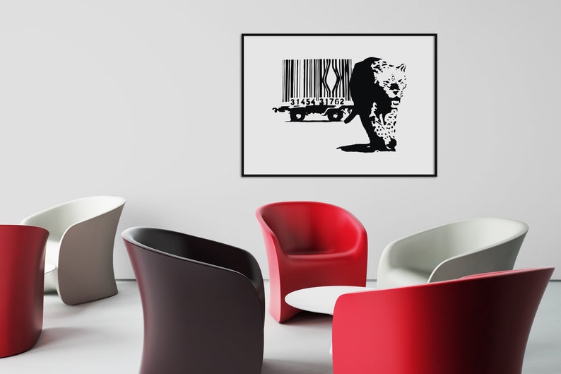 Artist Leopard Barcode Graffiti Poster Art - Street Grafitti Wall ...