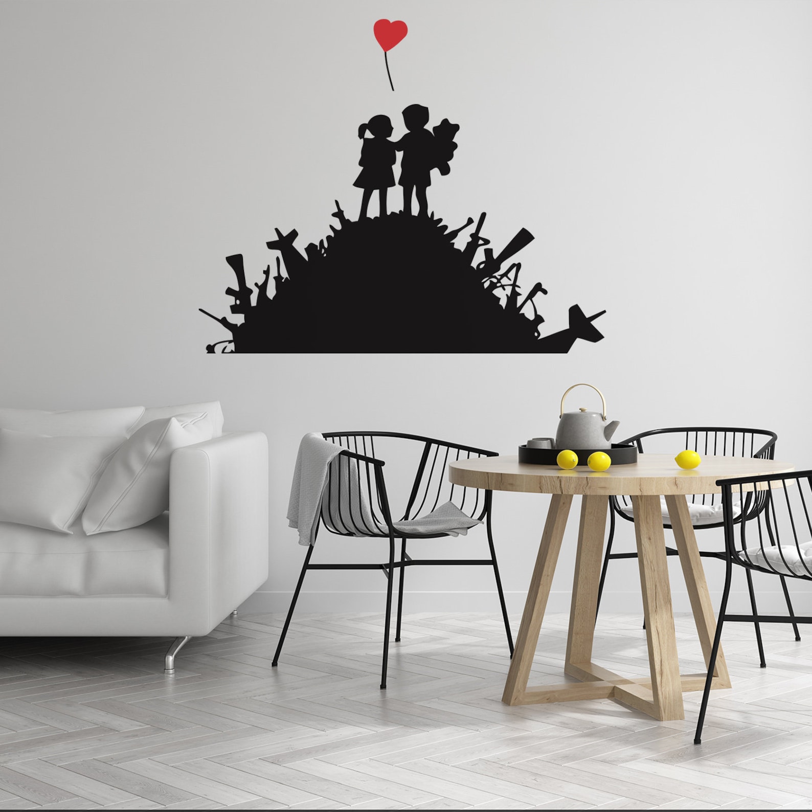 Banksy Boy and Girl Friend Wall Sticker Kid With A Child Art - Etsy
