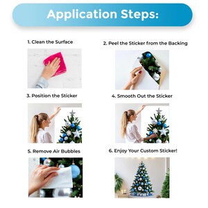 Blue and Silver Christmas Tree Wall Decal | Interactive Holiday Wall ...