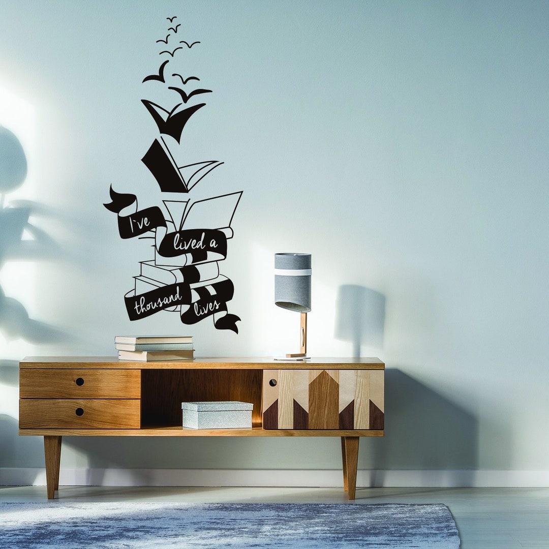 Motivational Inspirational Wall Decal Quote - Inspiring Positive Book ...