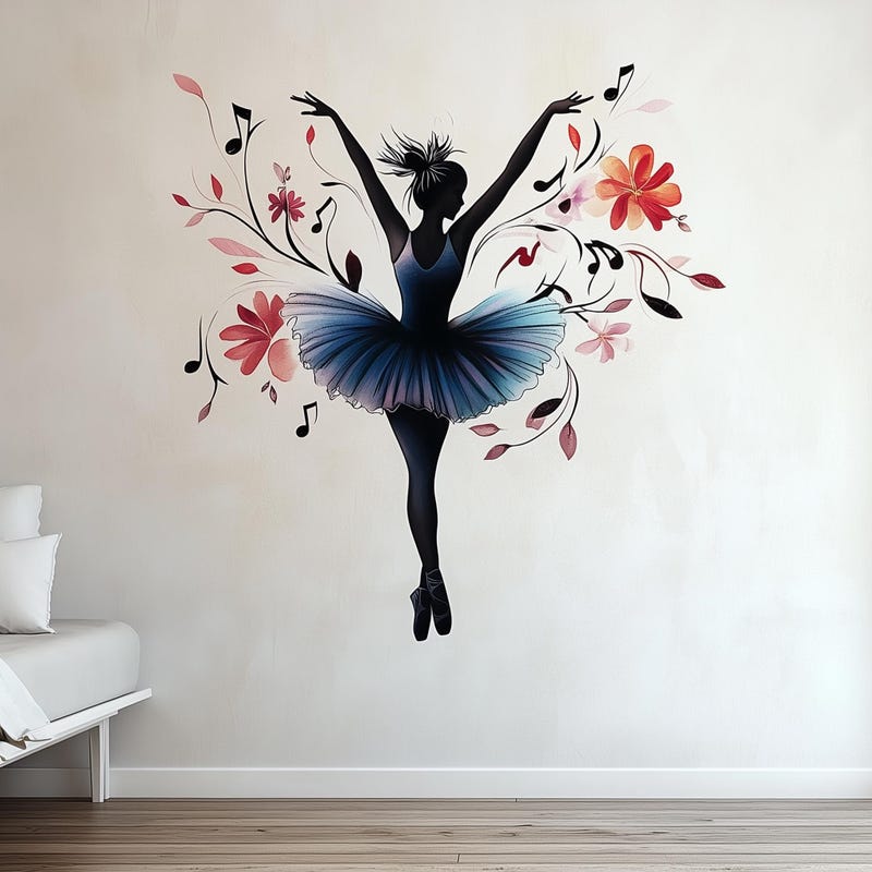 Ballerina Wall Decal - Etsy