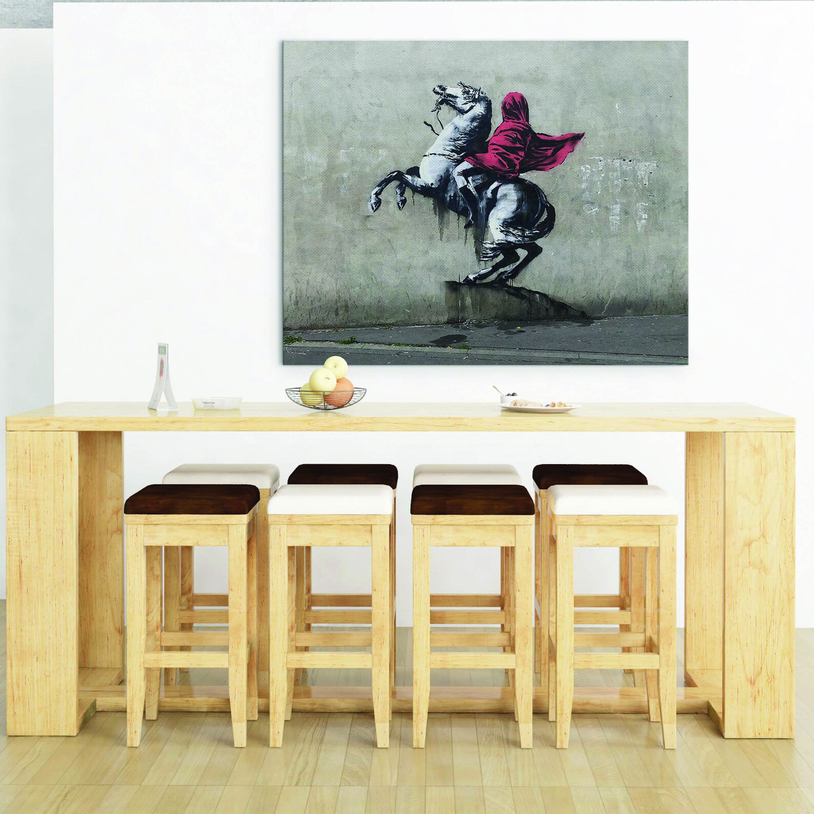 Banksy Napoleon Canvas Art Print - Graffiti Wall Decor Reproduction ...