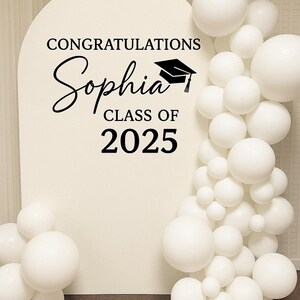 Graduation Decal 2025 | Personalized Graduation Sticker for Balloon ...