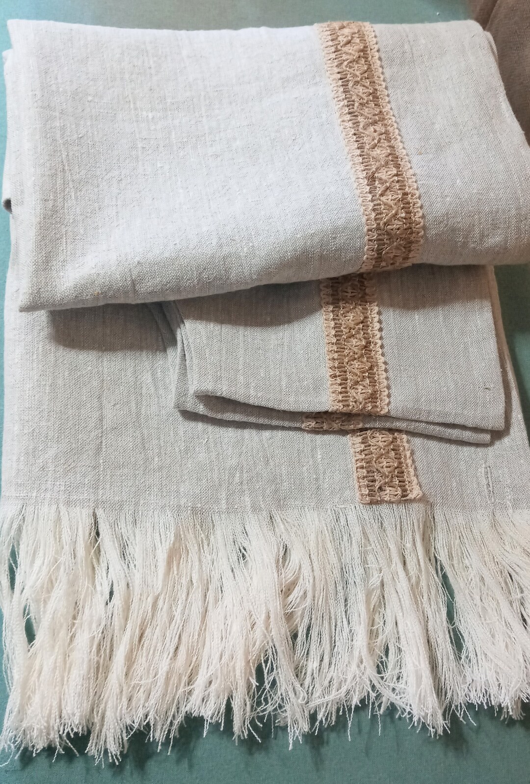 Mantle of the Shepherd 100% Heavy Linen Tunic With Matching Jute Trim ...