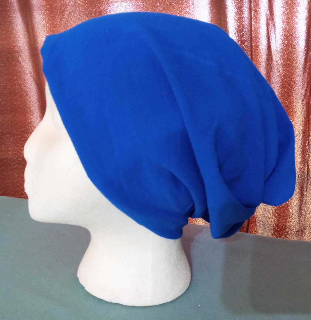 Royal Blue Twisted Beanie Poly Snood Cap - Etsy