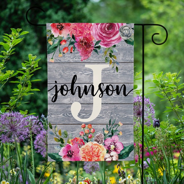 Monogram Garden Flag - Etsy