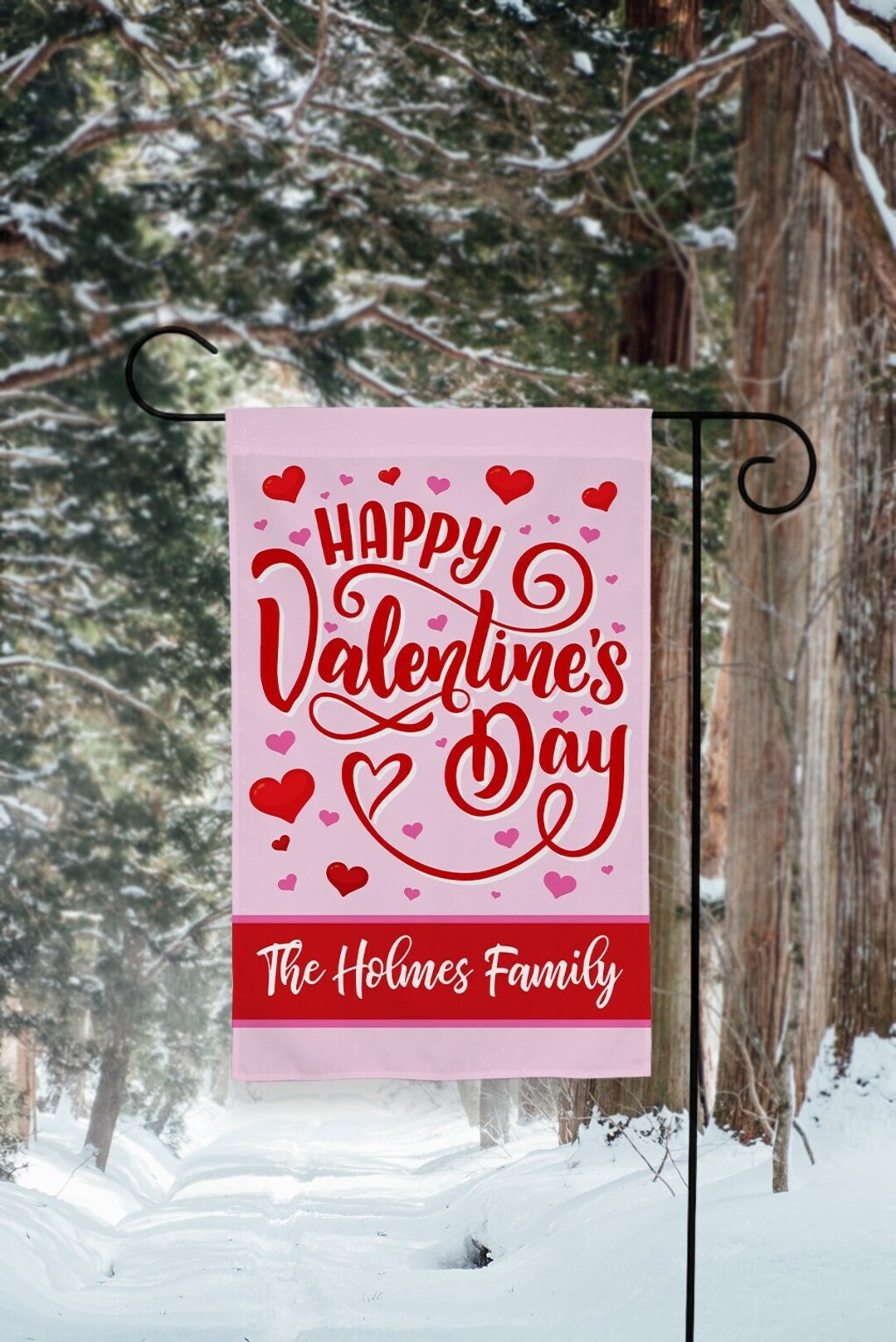 Personalized Valentine's Day Flag, Happy Valentine's Day Flag ...