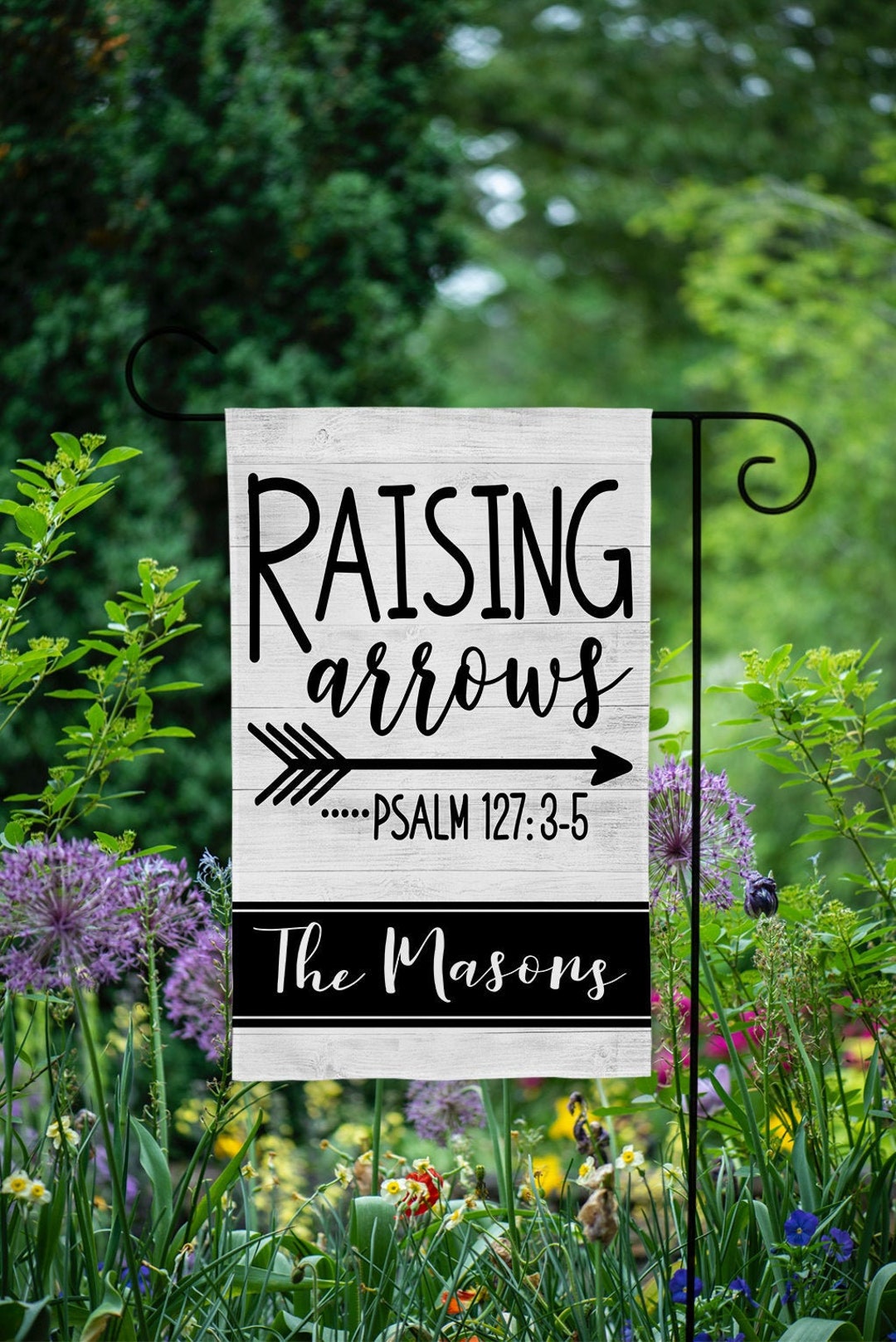 Raising Arrows Sign, Raising Arrows Garden Flag, Raising Arrows, Psalm ...