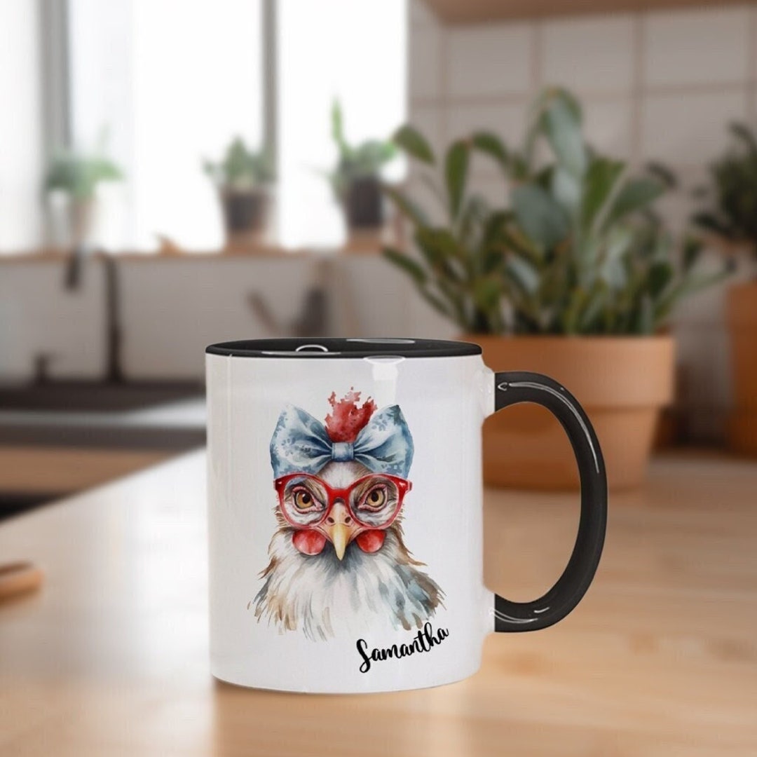 Chicken Coffee Mug, Personalized Chicken Mug, Chicken Mug, Crazy ...